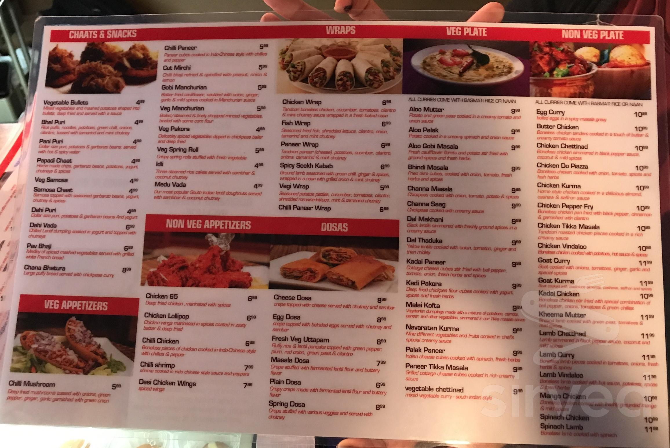 Menu - Carnegie PA's Cafe Delhi and Karma Banquet/Event Center | Sirved