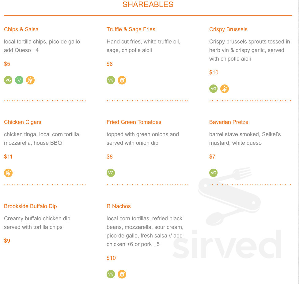 R Bar & Grill menus in Tulsa, Oklahoma, United States