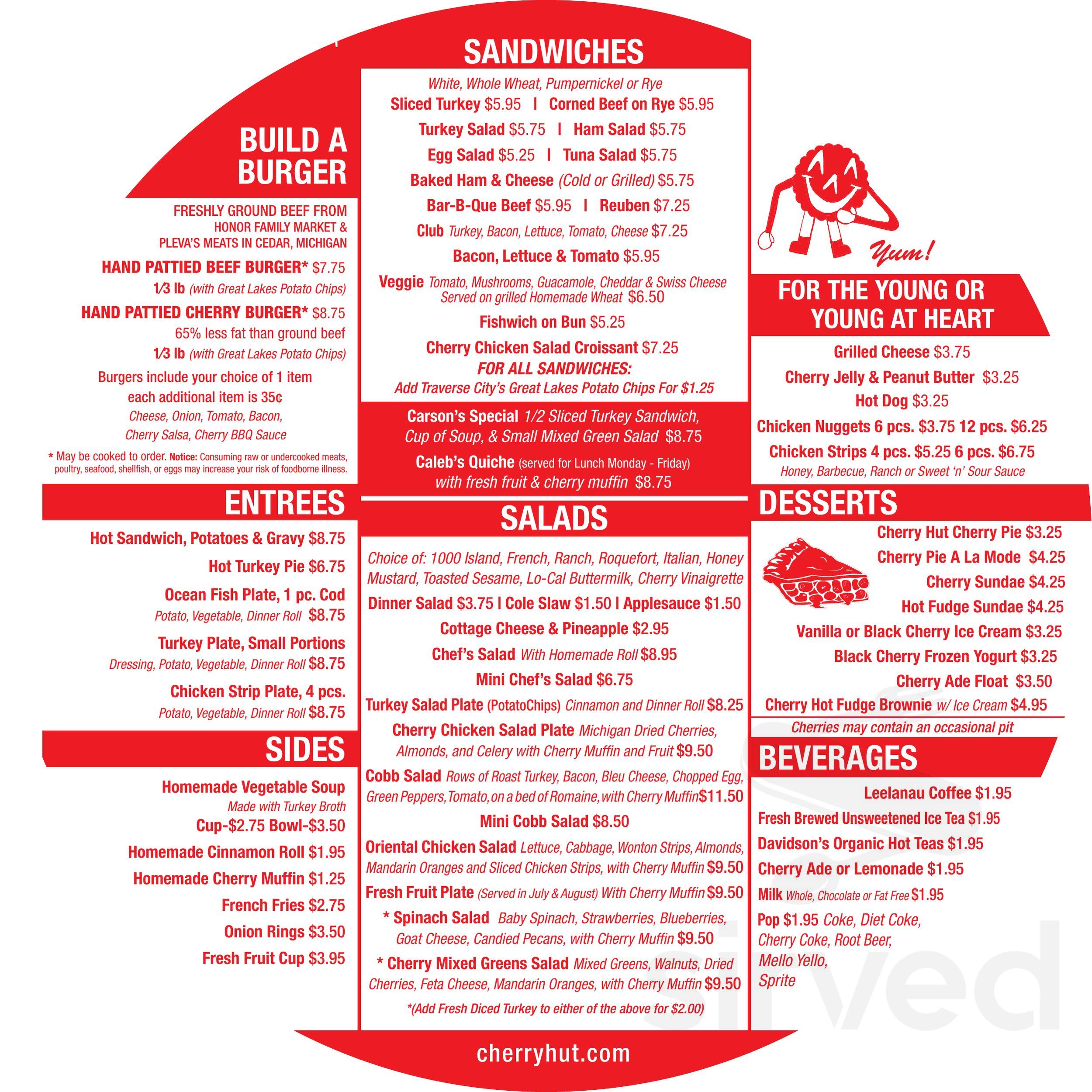 Cherry Hut Products menus in Benzonia, Michigan, United States