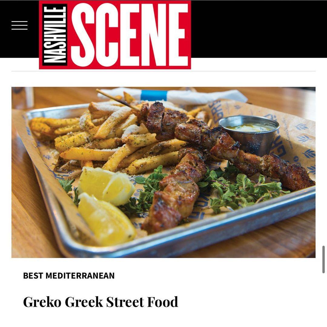 Greko Greek Street Food menu in Nashville, Tennessee, USA