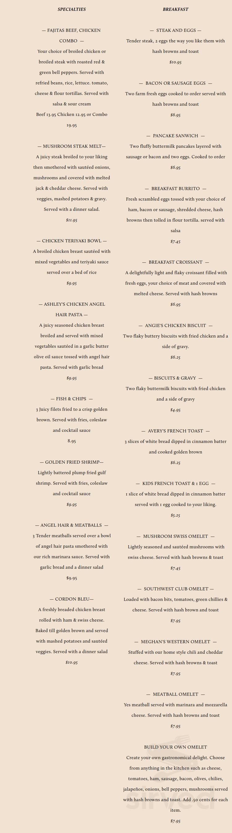 Goldfinger's Bar & Grill menus in Las Vegas, Nevada, United States