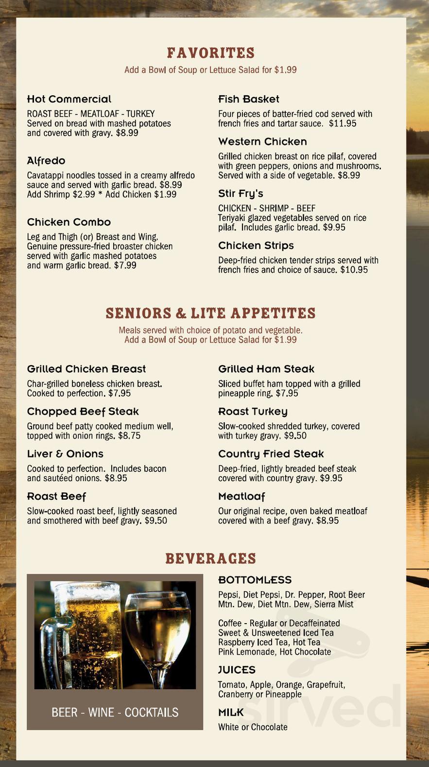 Menu - Fairmont MN's The Ranch Restaurant | Sirved