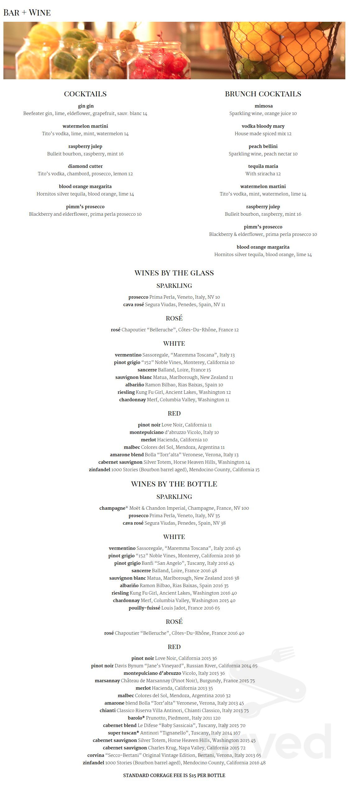 Ship to Shore menu in Kingston, New York, USA