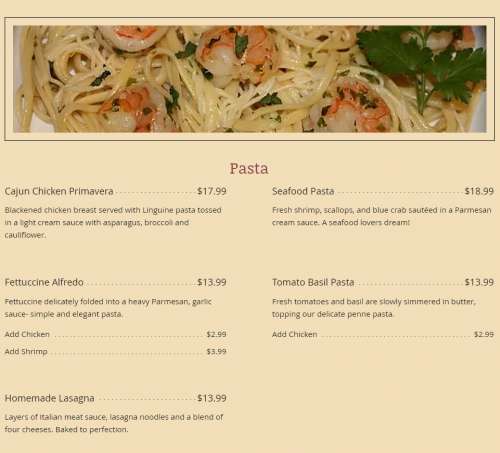 Harry's Stone Grill menu in Madison, Indiana, USA