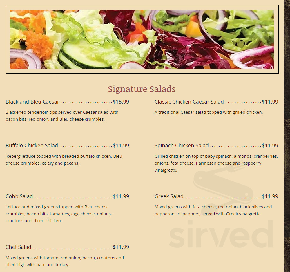 Harry's Stone Grill menu in Madison, Indiana, USA