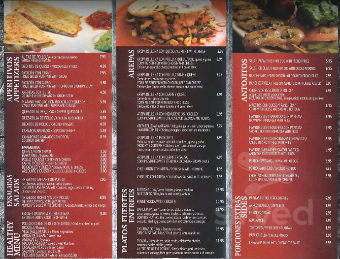 Monchy's FastFood (Elizabeth) menus in Elizabeth, New Jersey, United States