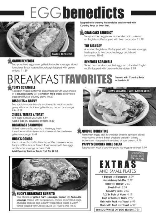Huckleberry's Breakfast and Lunch menu in Anaheim, California, USA
