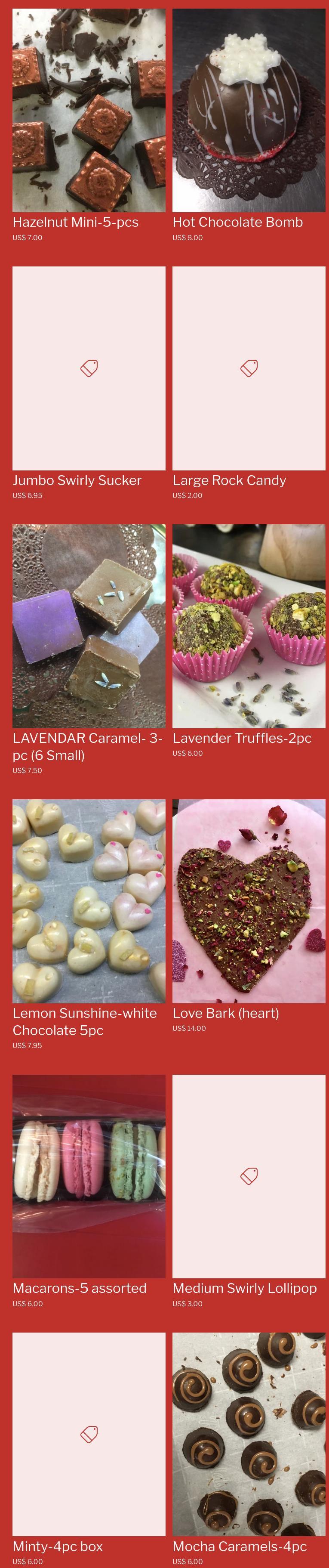 Menu for PS CHOCOLATES in Pagosa Springs, Colorado, United States