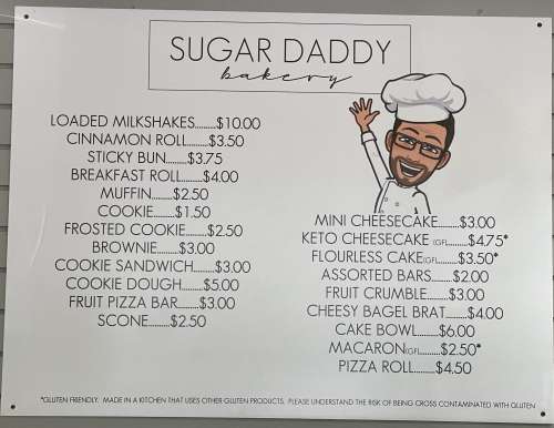 Sugar Daddy Bakery menu in Sault Ste. Marie, Michigan, USA