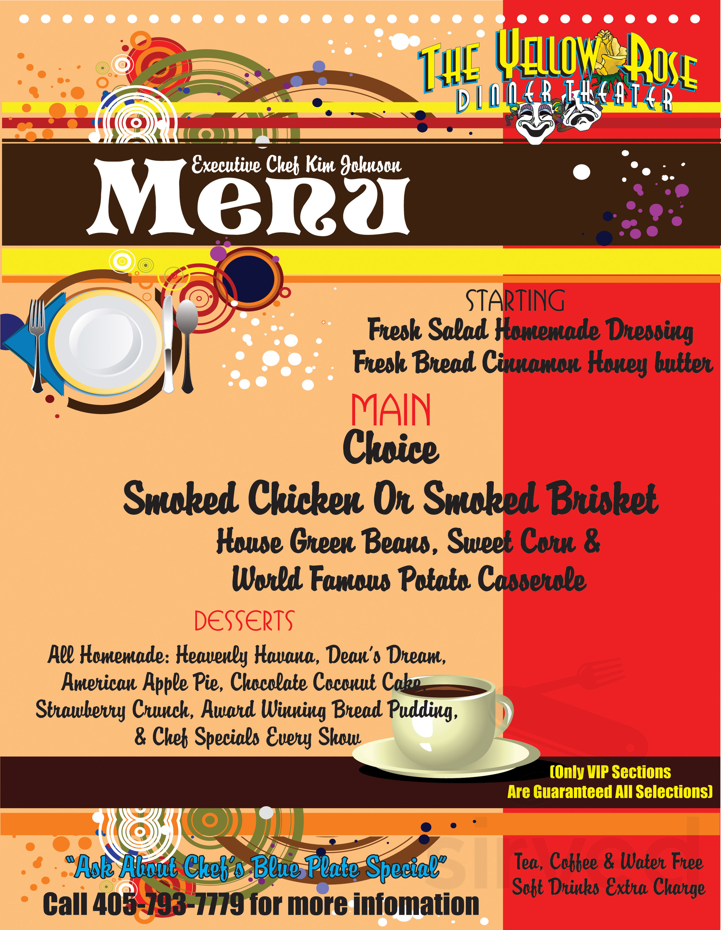 Menu For Yellow Rose Dinner Theater In Moore OK Sirved Menu For Yellow Rose Dinner Theater In Moore OK Sirved