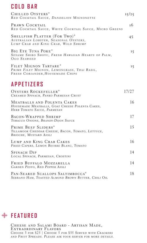 High Steaks menu in Lincoln, California, USA