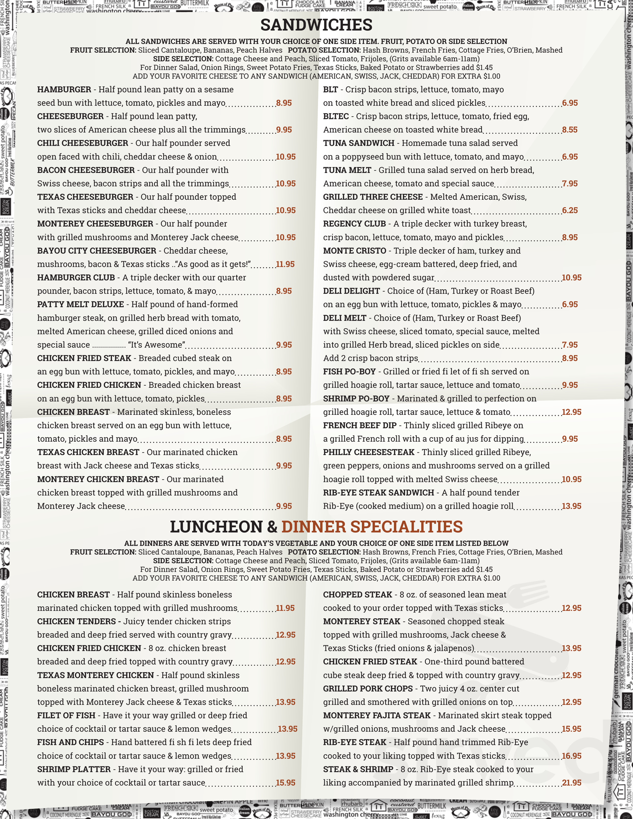 House of Pies menus in Katy, Texas, United States