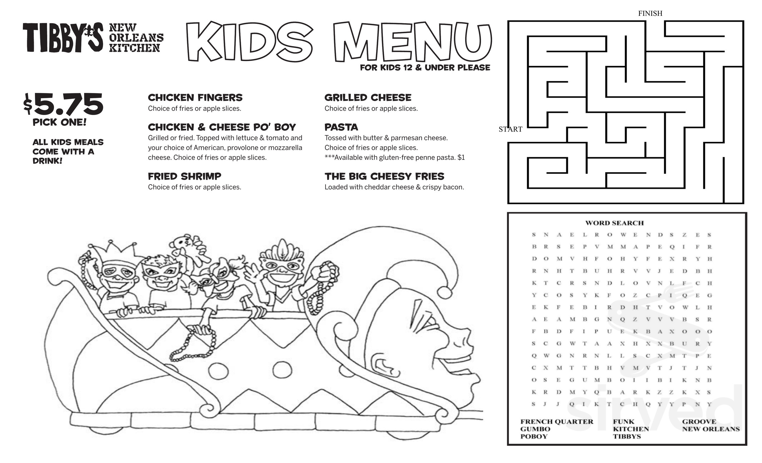 Tibby's New Orleans Kitchen menu in Altamonte Springs, Florida, USA