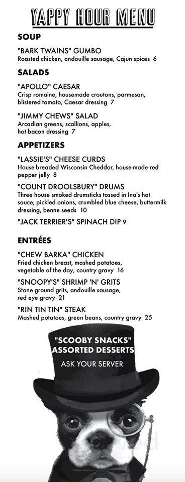 The Draper Mercantile and Trading Company menu in Draper, Virginia, USA