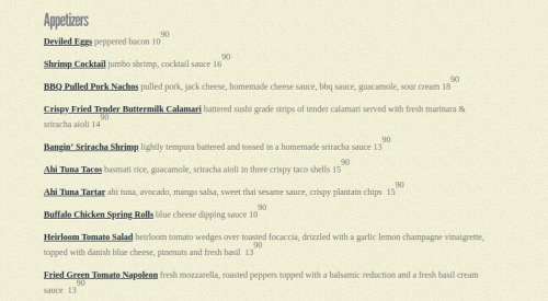 Devine Bistro menu in Wellington, Florida, USA