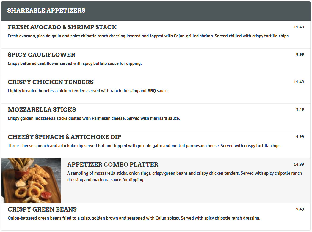 Marie Callender's Restaurant & Bakery menu in Fresno, California, USA