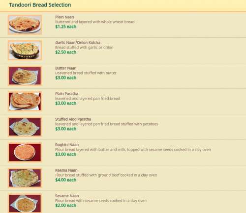 Al Watan Halal Tandoori Restaurant menu in Hawthorne, California, USA