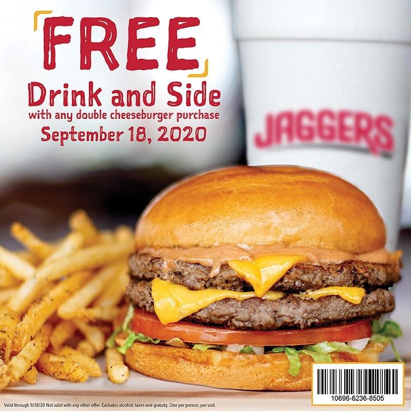 Jaggers menu in Indianapolis, Indiana, USA