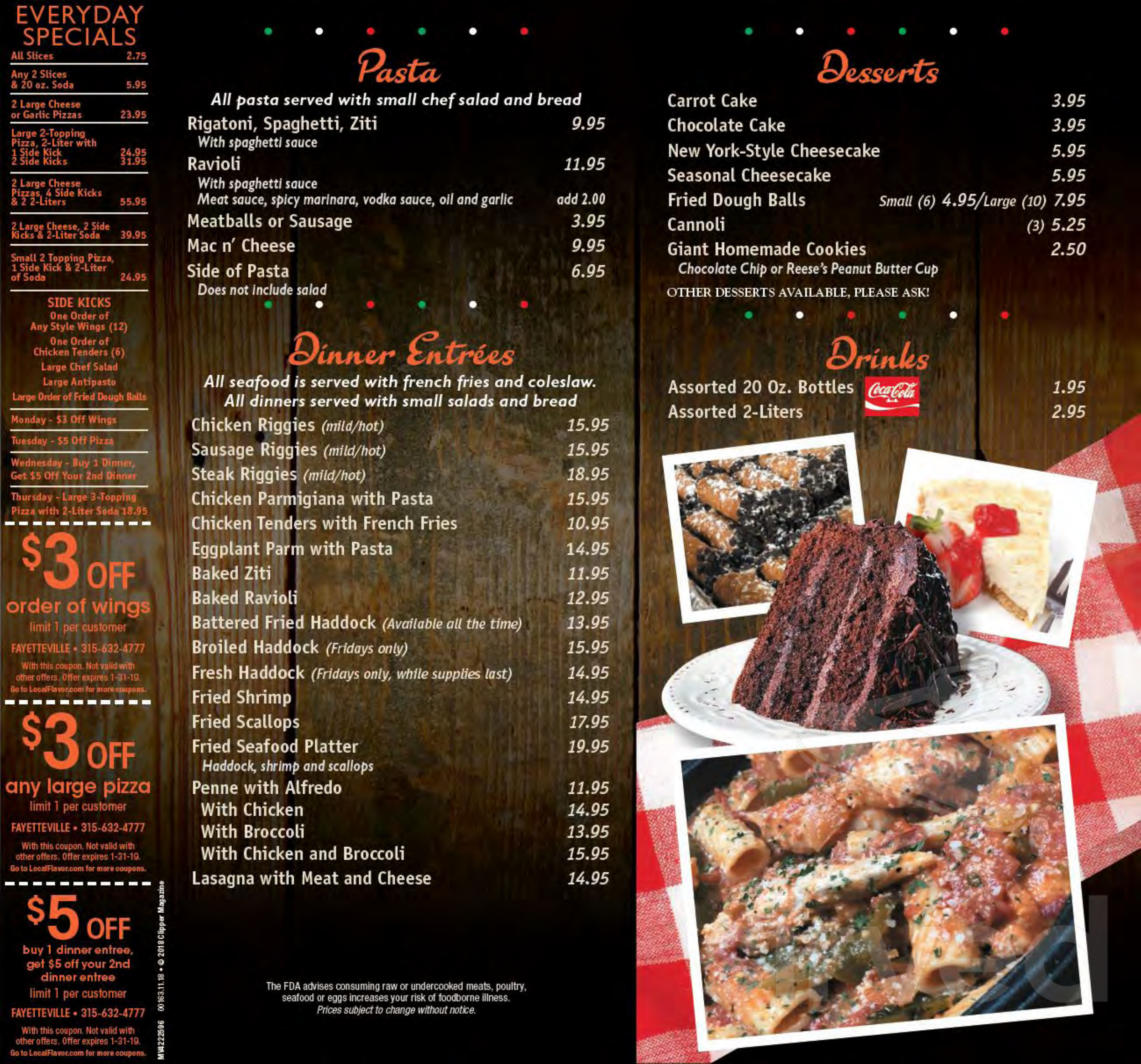 Twin Trees Fayetteville menu in Fayetteville, New York, USA
