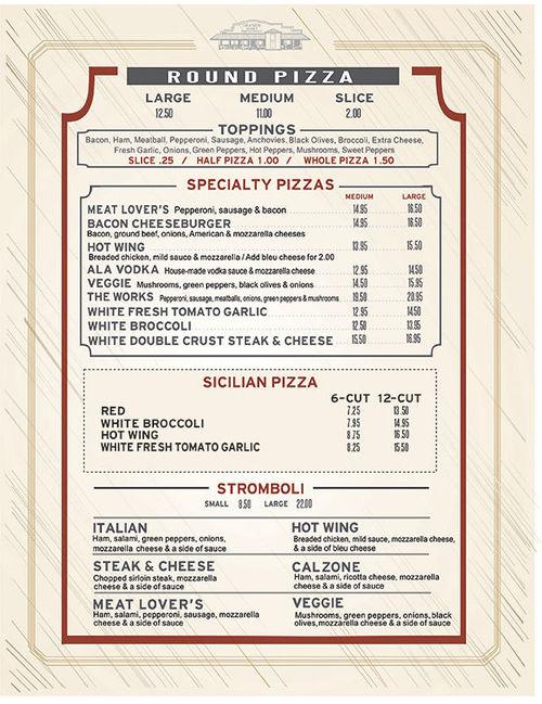 Grande Pizza & Family Restaurant menu in Moosic, Pennsylvania, USA