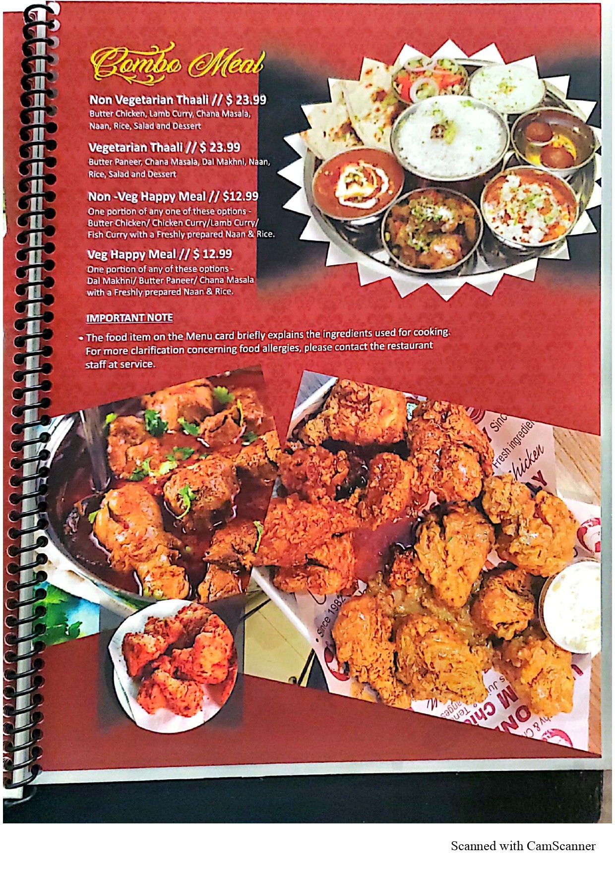 Royal King - Taste of India menus in Saint John, New Brunswick, Canada