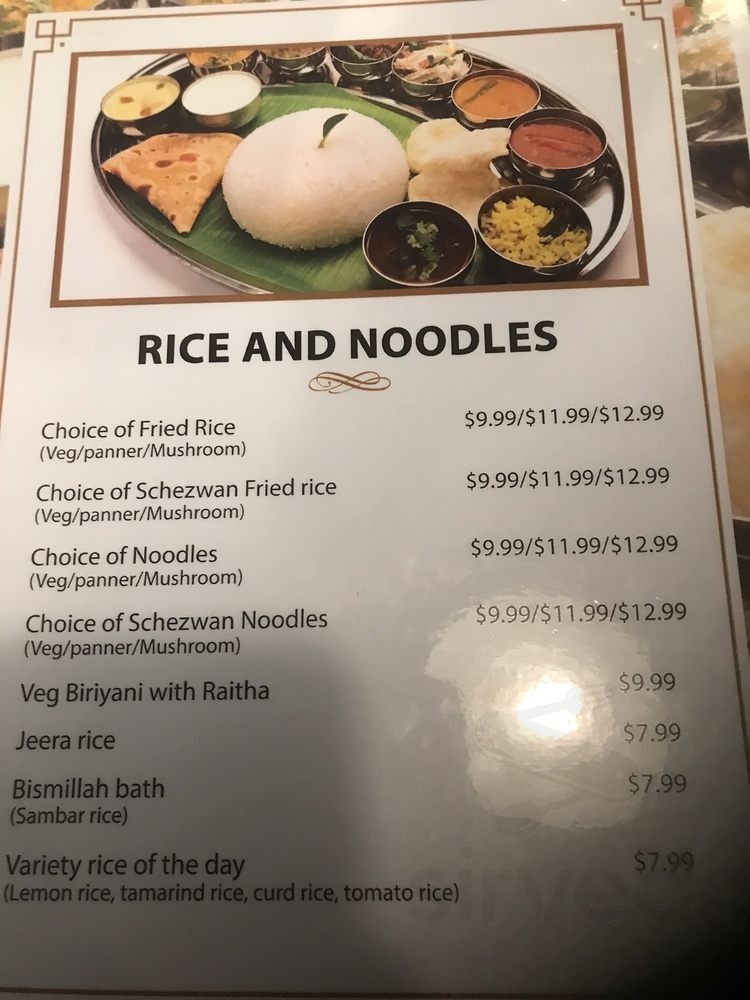 Namma Veedu Vasanta Bhavan menus in Austin, Texas, United States
