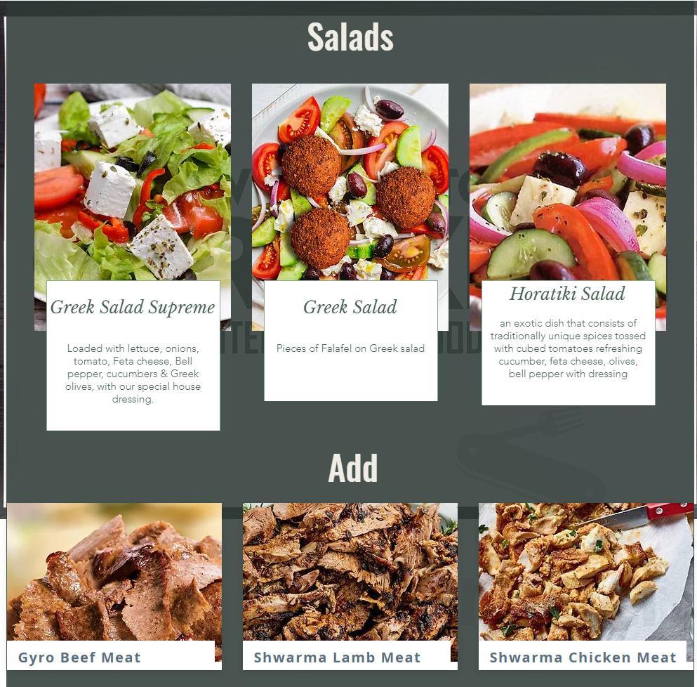 Gyro King menu in Bremerton, Washington, USA