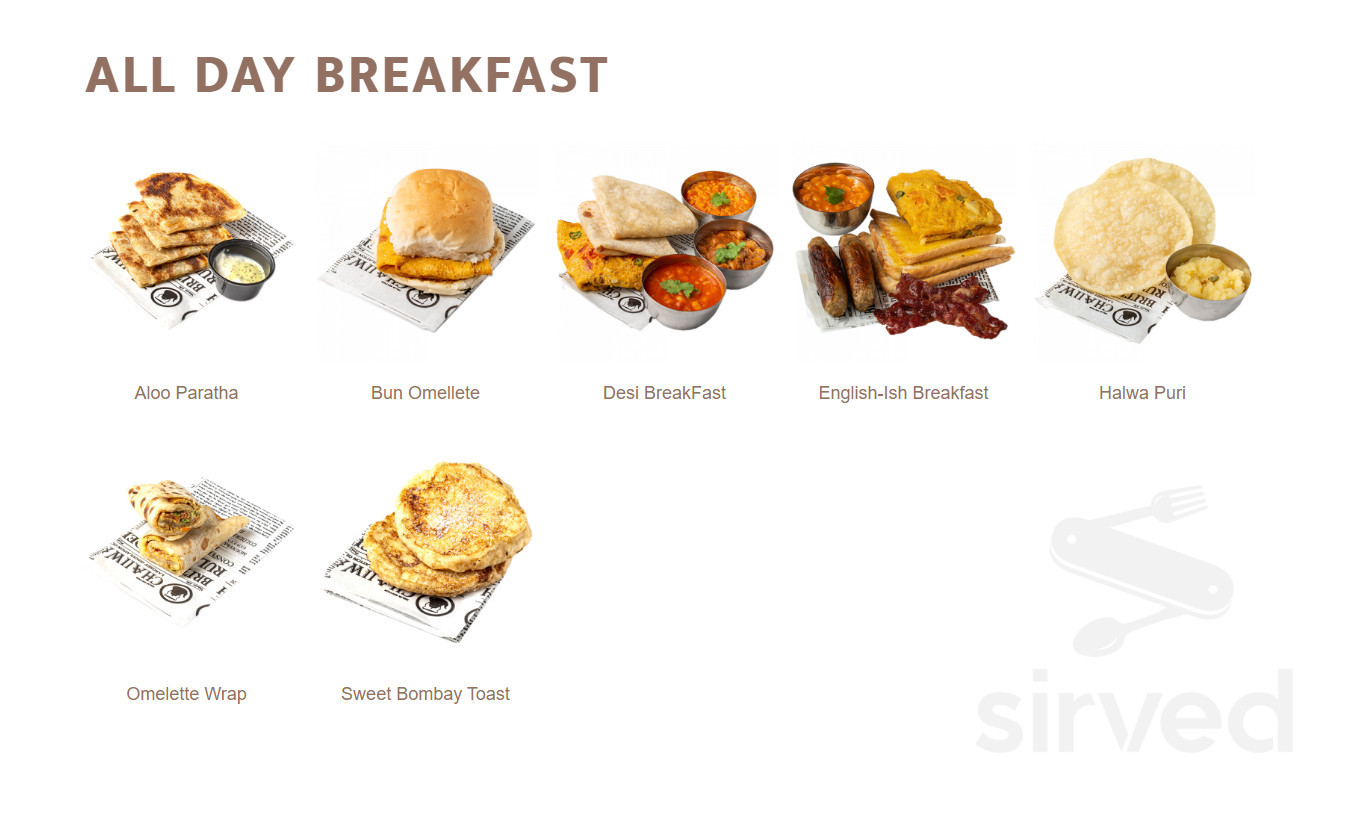 Menu - Scarborough ON's Chaiiwala® of London - Scarborough | Sirved