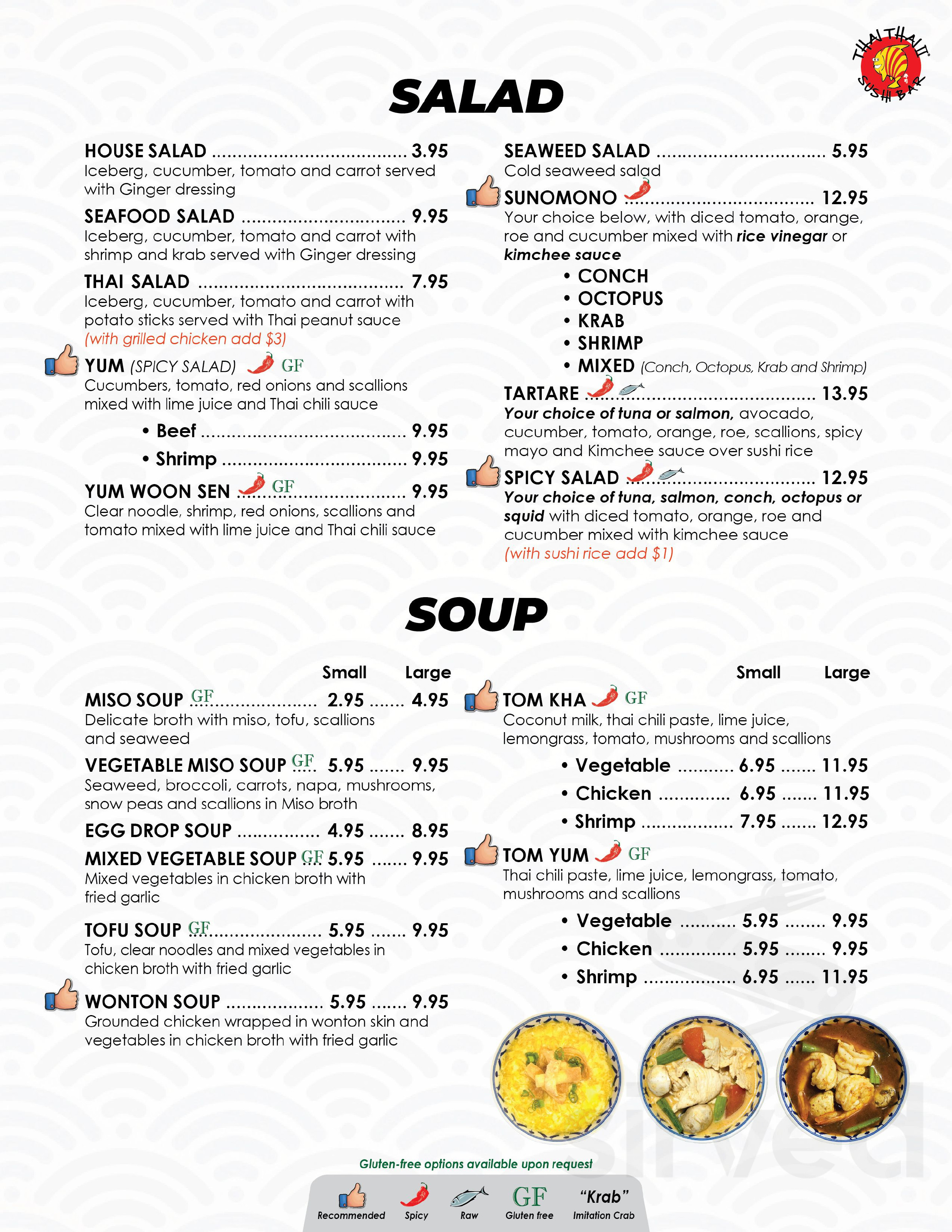 Thai Thai II menus in Indialantic, Florida, United States