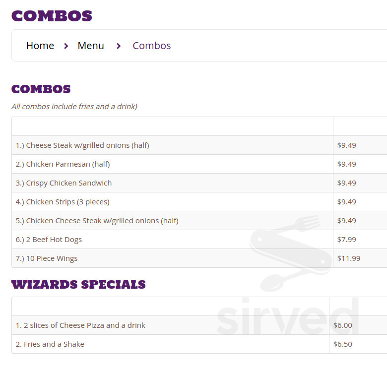 Abracadabra Ice Cream Factory menu in Kissimmee, Florida, USA