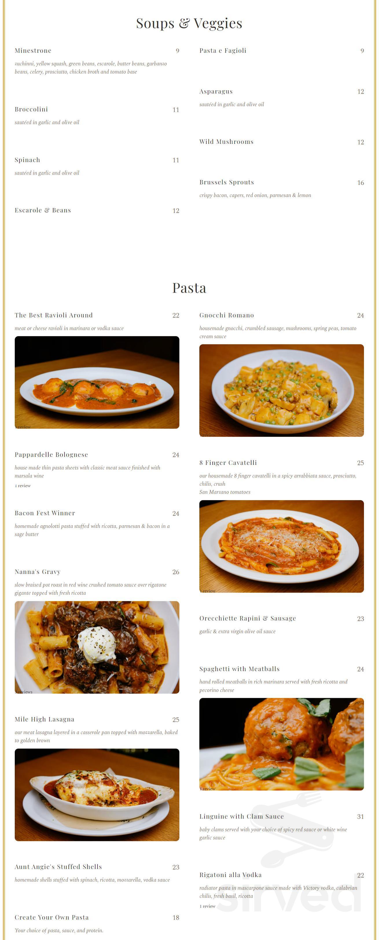 Victory Italian | Oak Park menus in Oak Park, Illinois, United States