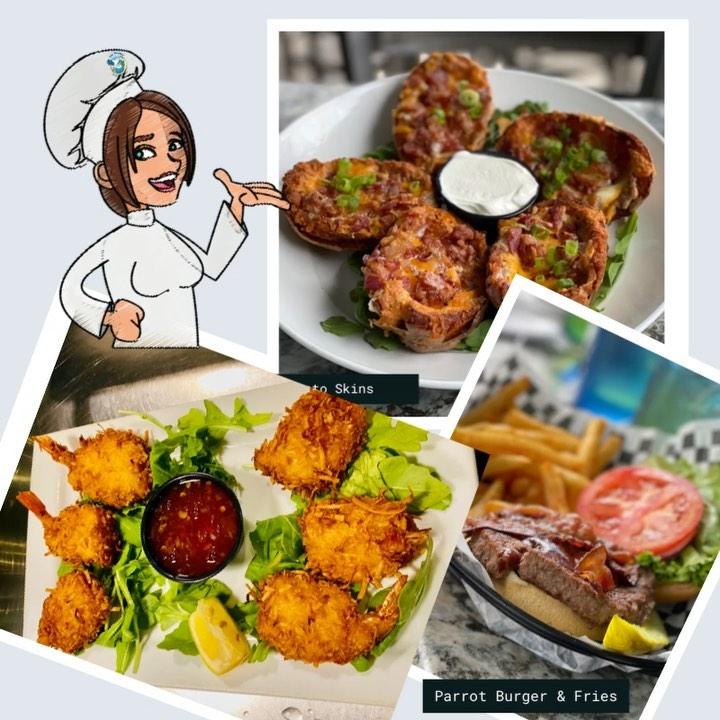 The Parrot Patio Bar & Grill menu in Sarasota, Florida, USA