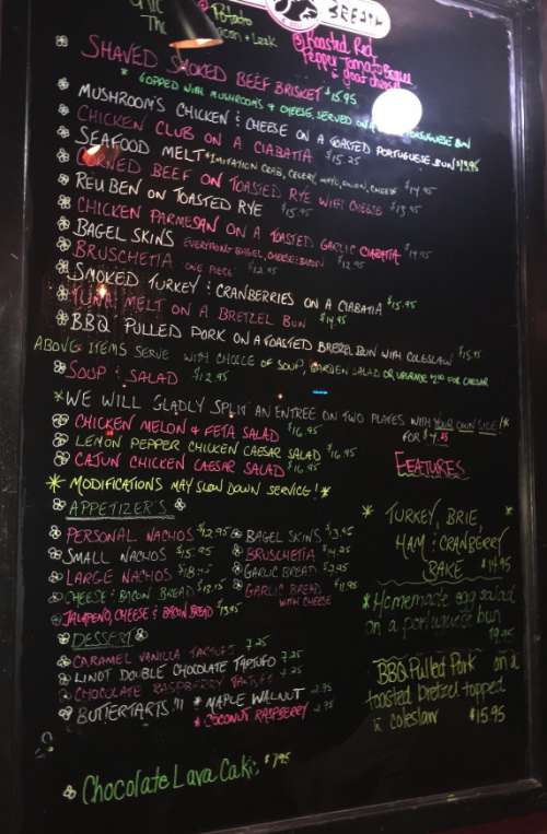 Hawgs Breath Saloon menu in Kincardine, Ontario, Canada