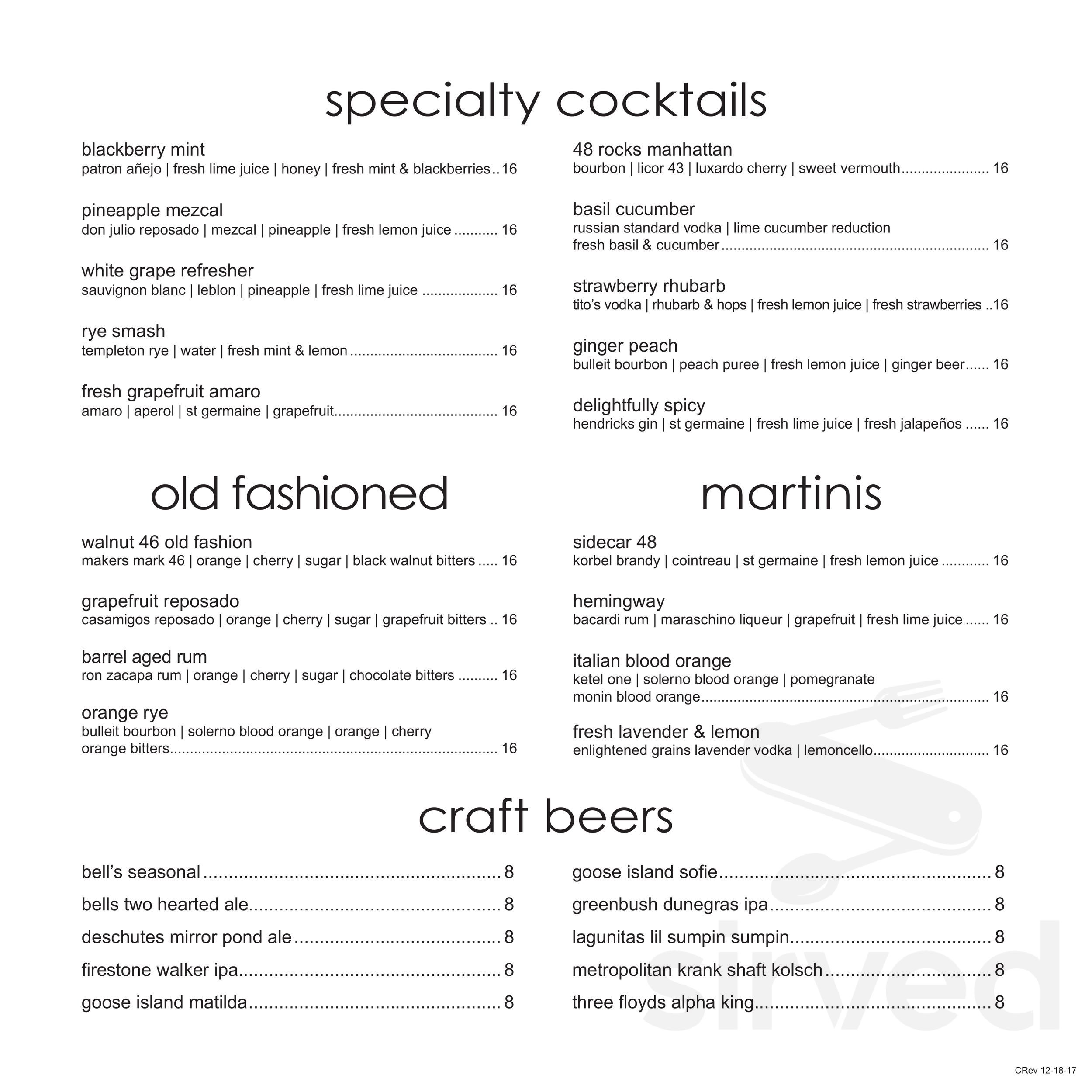 Menu for Steak 48 in Houston, TX | Sirved