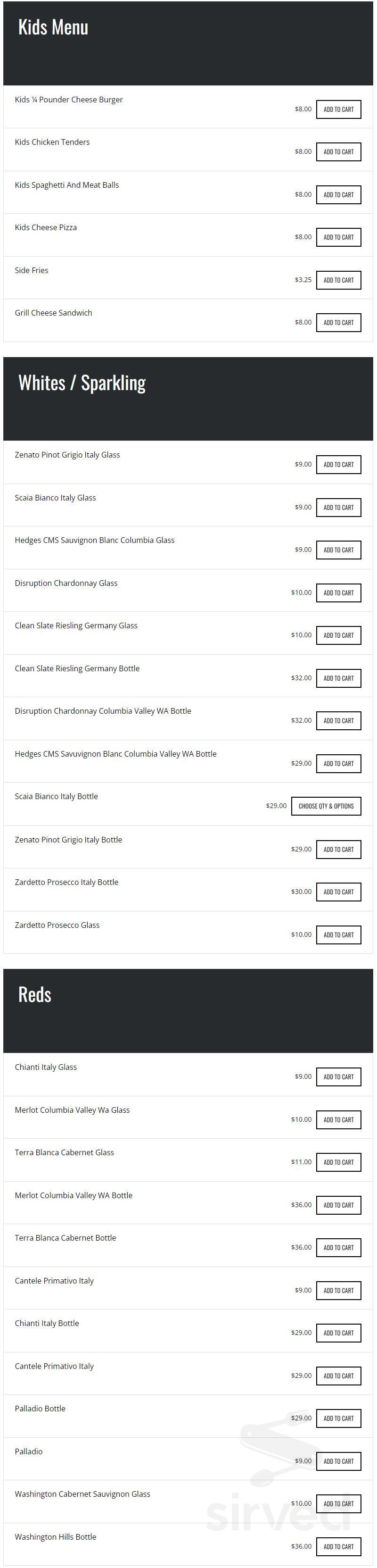 Black Diamond Grill menu in Black Diamond, Washington, USA