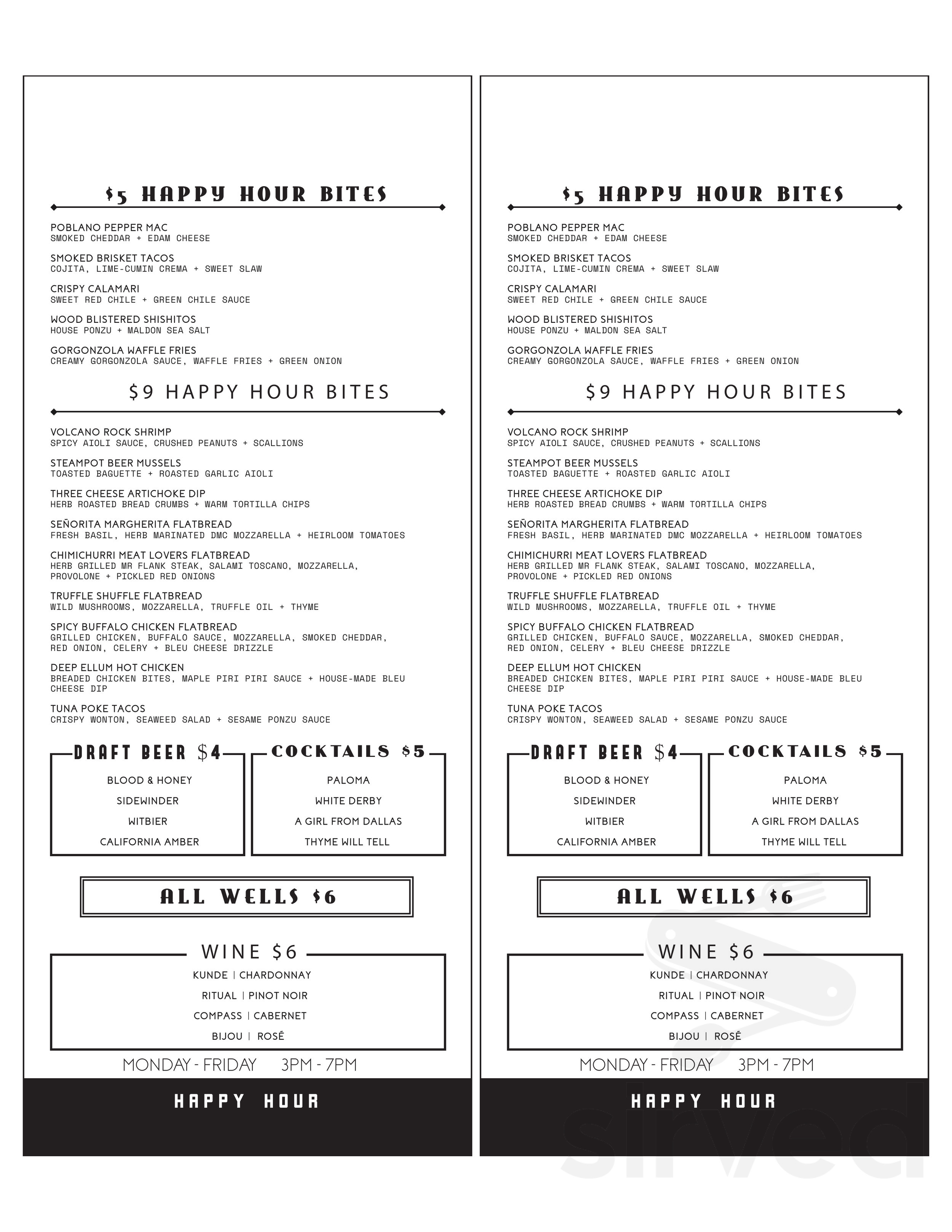 Menu - Dallas TX's STIRR | Sirved