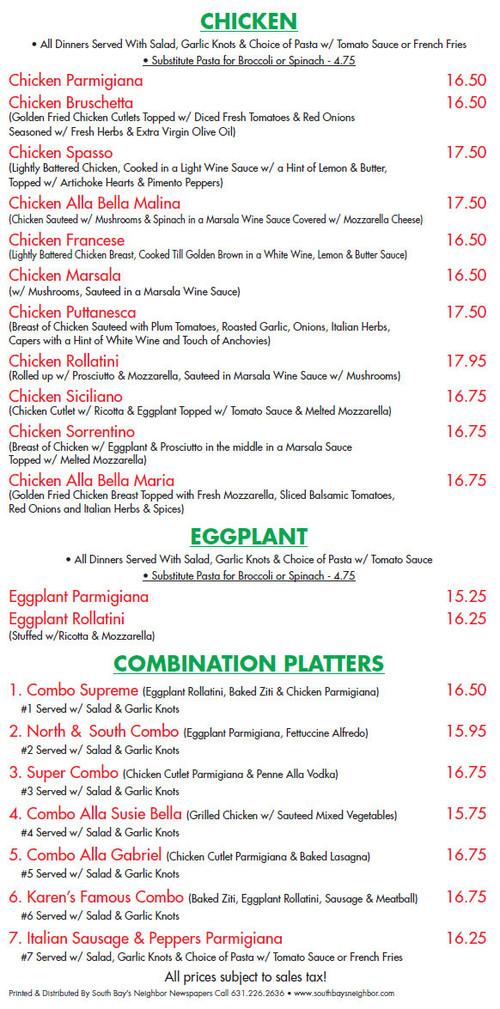 Spassos Pizzeria menu in Lindenhurst, New York, USA