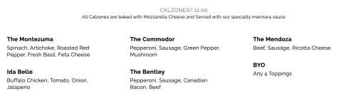 Last Chance Pizza menu in Dillon, Colorado, USA