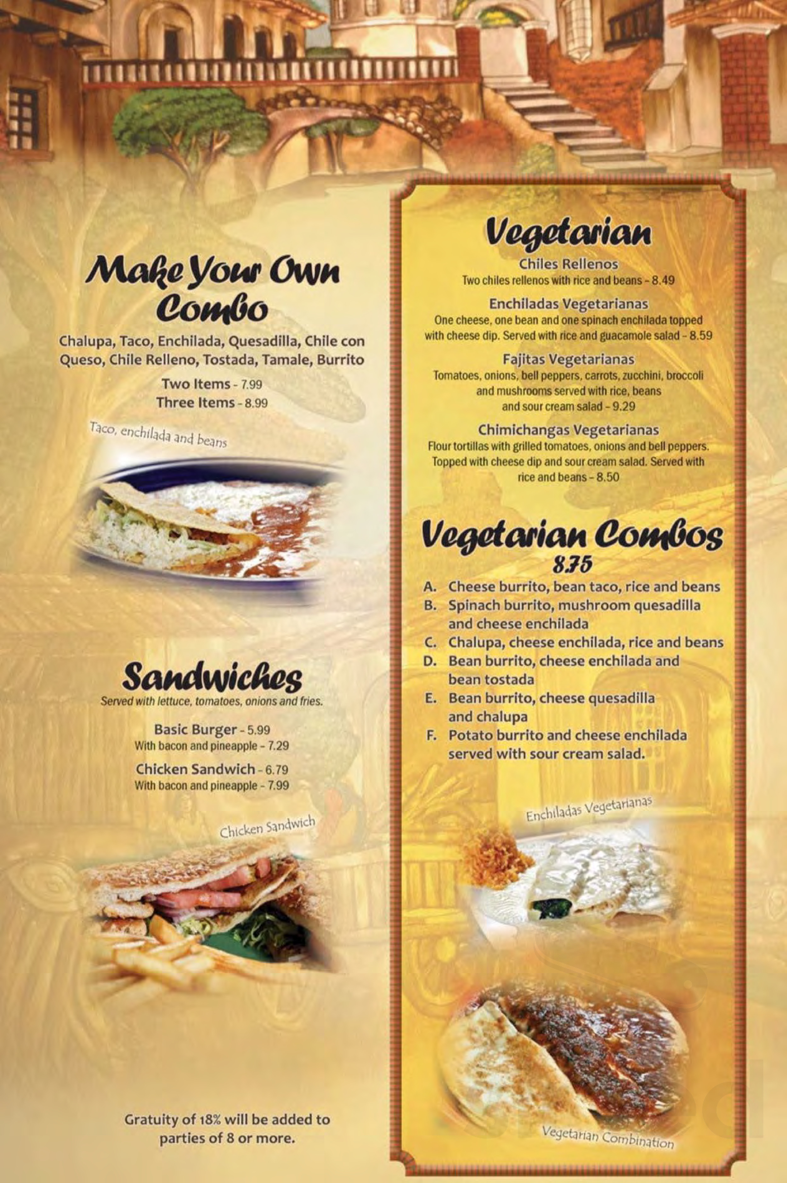 3 Amigos Mexican Restaurant in Great Bridge menu in Chesapeake ...