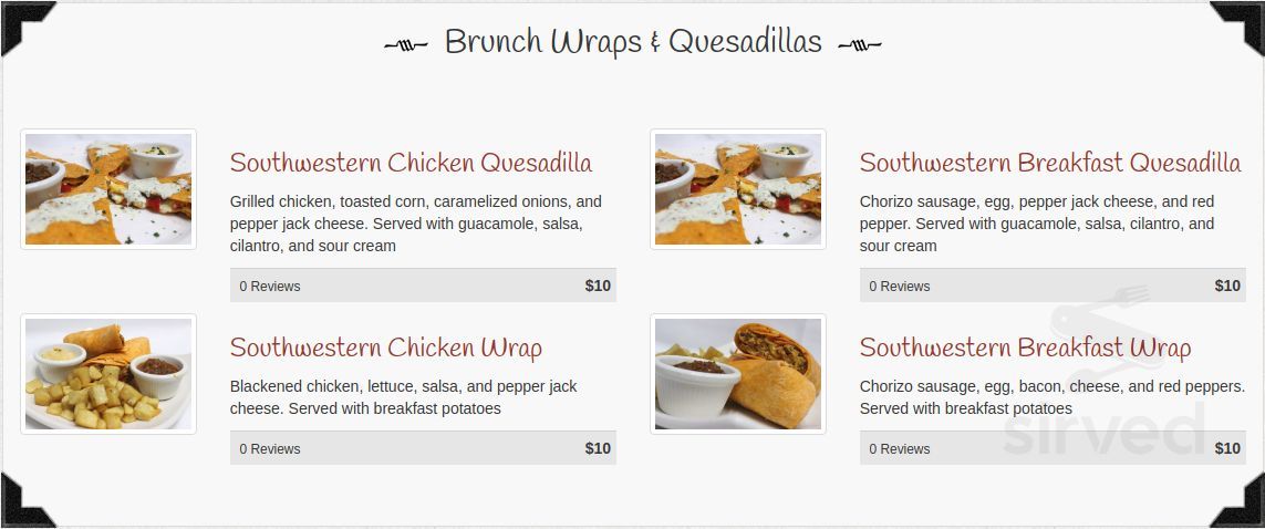 Chop's Steak & Seafood menu in Fort Wayne, Indiana, USA