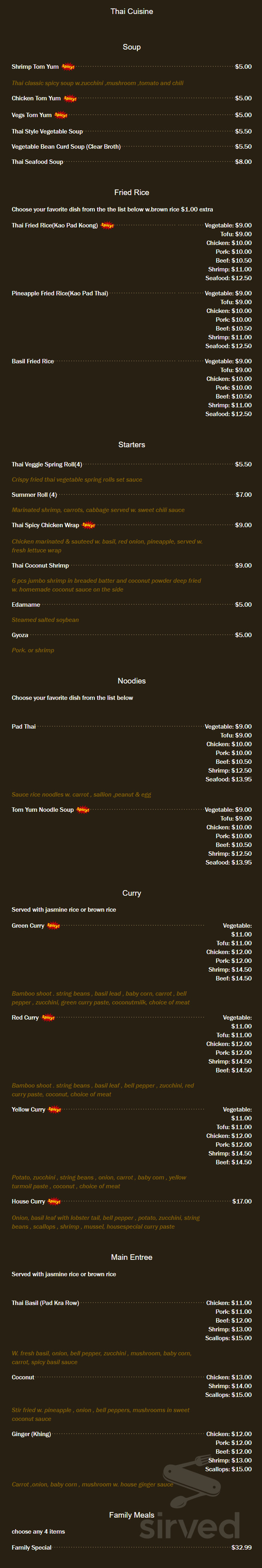 Main Moon Chinese Restaurant menu in Yorktown, Virginia, USA