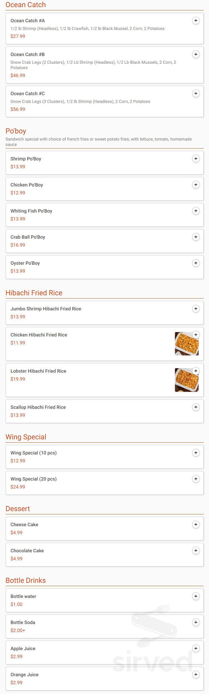Seafood legend express menu in Windsor Mill, Maryland, USA