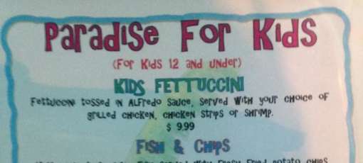 Menu for Paradise Key Dockside Bar & Grill in Rockport, TX | Sirved