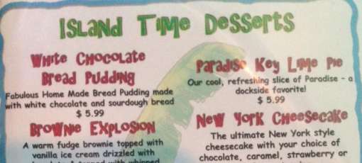 Menu for Paradise Key Dockside Bar & Grill in Rockport, TX | Sirved