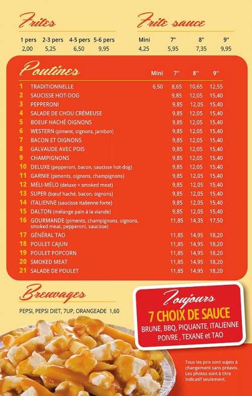 Meli Melo Resto menu in Lévis, Quebec, Canada