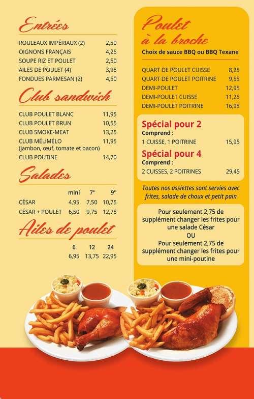 Meli Melo Resto menu in Lévis, Quebec, Canada