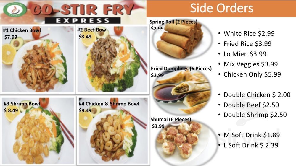 Go-Stir Fry Express menu in McLean, Virginia, USA
