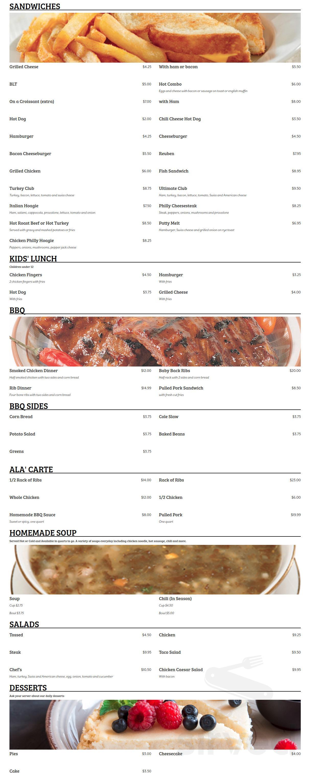 Di's Kornerstone Diner menus in McKeesport, Pennsylvania, United States