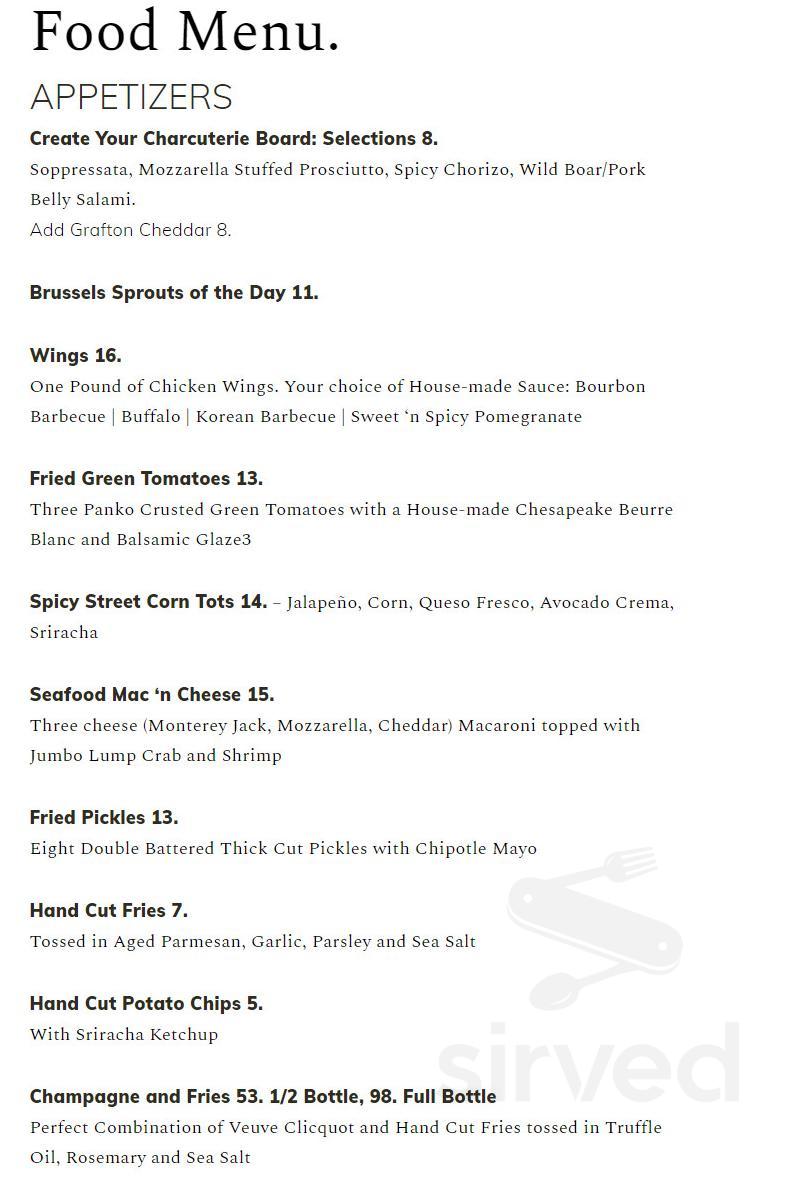 DRY 85 OC menu in Ocean City, Maryland, USA