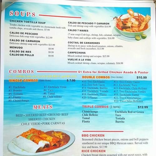 7 Mares Grill menu in Oakley, California, USA